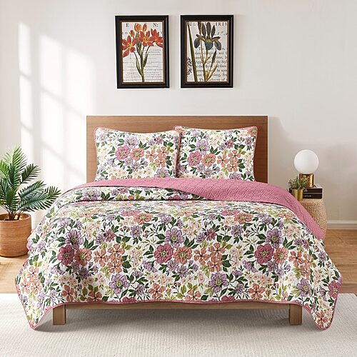 Click here for Stratford Park Flora Floral 3-Piece Quilt Set  Kin... prices