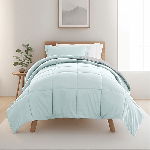 Click here for ienjoy Home Solid Reversible Dorm 8-Piece Comforte... prices