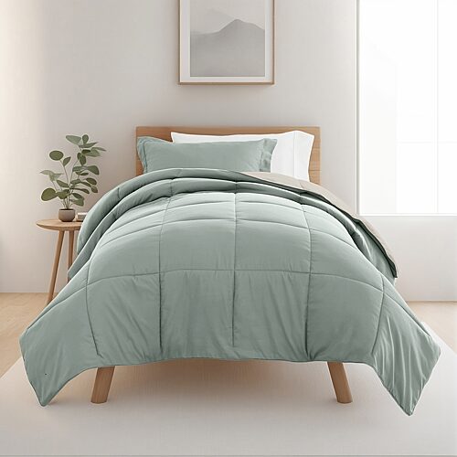 Click here for ienjoy Home Solid Reversible Dorm 8-Piece Comforte... prices