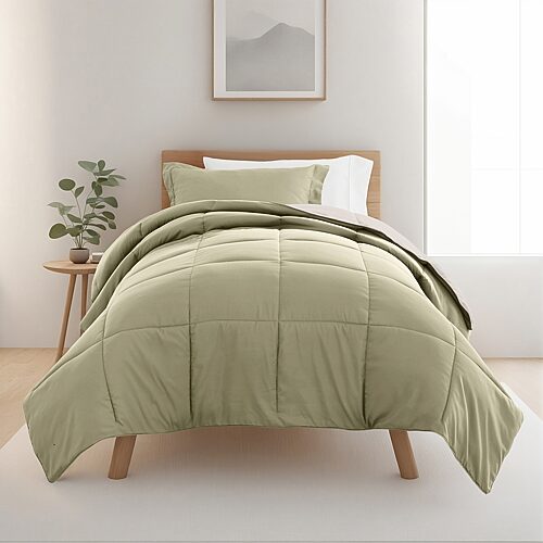 Click here for ienjoy Home Solid Reversible Dorm 8-Piece Comforte... prices
