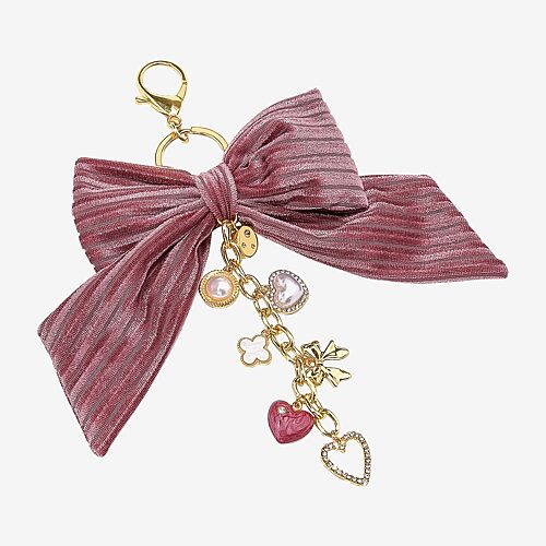Click here for Bijoux Bar Bow Bag Charm  One Size  Pink prices