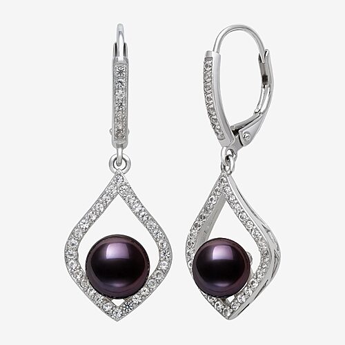 Click here for Cultured Freshwater Pearl Sterling Silver Drop Ear... prices