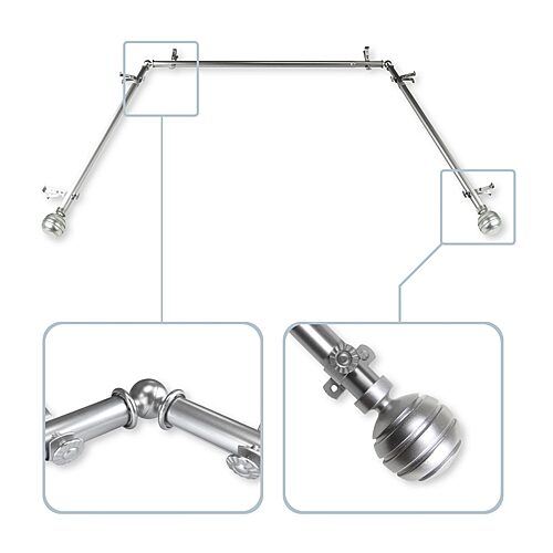 Click here for Rod Desyne Poise Bay Window Rod  One Size  Silver prices