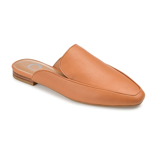 Journee Collection Akza Womens Square Mules  6 Wide  Brown