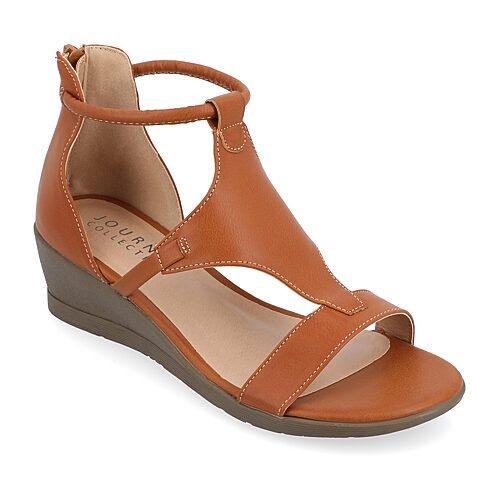 Journee Collection Womens Trayle Wedge Sandals - Tan