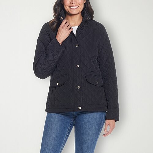 Click here for Gallery Womens Midweight Quilted Jacket  Small  Bl... prices