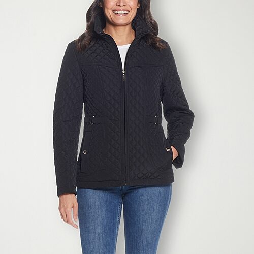 Click here for Gallery Womens Midweight Quilted Jacket  Large  Bl... prices