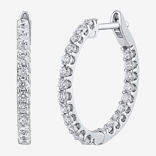 Click here for 1 CT. T.W. Genuine White Diamond 14K White or Yell... prices