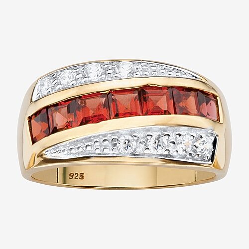 Click here for Mens Genuine Genstone 18K Gold Over Silver Fashion... prices