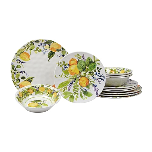 Click here for Certified International Lemon Zest 12-pc. Melamine... prices