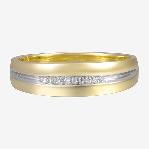 Click here for Mens Diamond-Accent 10K Yellow Gold Wedding Band... prices