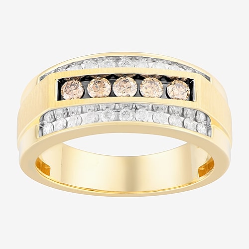 Click here for Mens 3/4 CT. T.W. Natural Diamond 10K Gold Fashion... prices