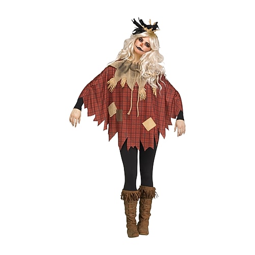 Click here for Unisex Adult Scary Crow Poncho Costume  Medium  Re... prices