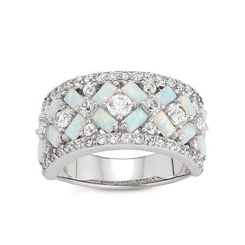 Click here for Womens 6MM Lab Created White Opal Sterling Silver... prices
