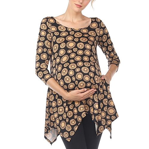 Click here for White Mark Maternity Womens Round Neck 3/4 Sleeve... prices