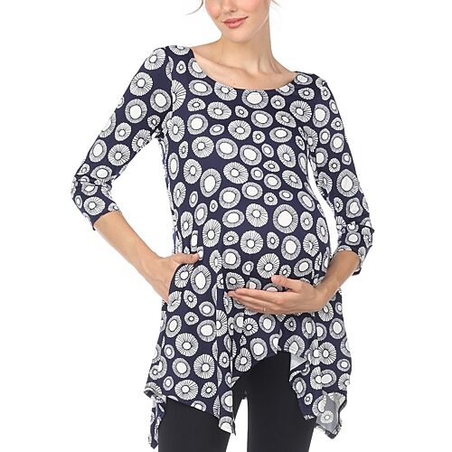 Click here for White Mark Maternity Womens Round Neck 3/4 Sleeve... prices