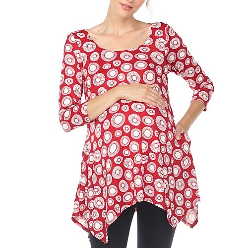 Click here for White Mark Maternity Womens Round Neck 3/4 Sleeve... prices