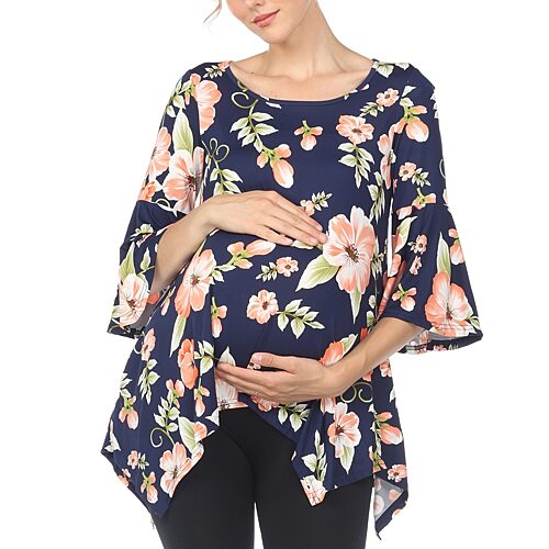 Click here for White Mark Maternity Womens Boat Neck 3/4 Sleeve T... prices