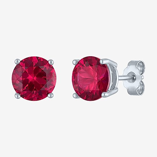 Click here for Gemstone Sterling Silver 7mm Stud Earrings  One Si... prices