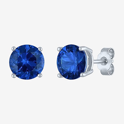 Click here for Gemstone Sterling Silver 7mm Stud Earrings  One Si... prices