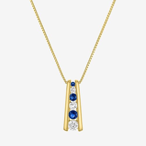 Click here for Lab-Created Gemstone 14K Gold Over Silver 18 Inch... prices