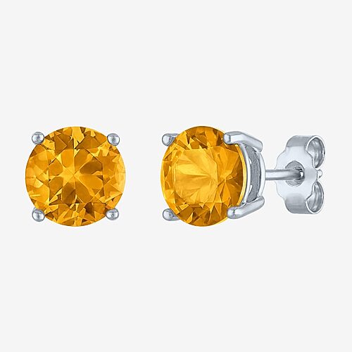 Click here for Gemstone Sterling Silver 7mm Stud Earrings  One Si... prices