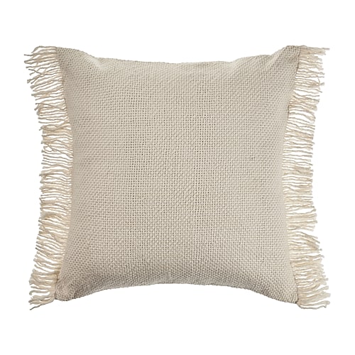 LR Home Square Throw Pillow  One Size  White