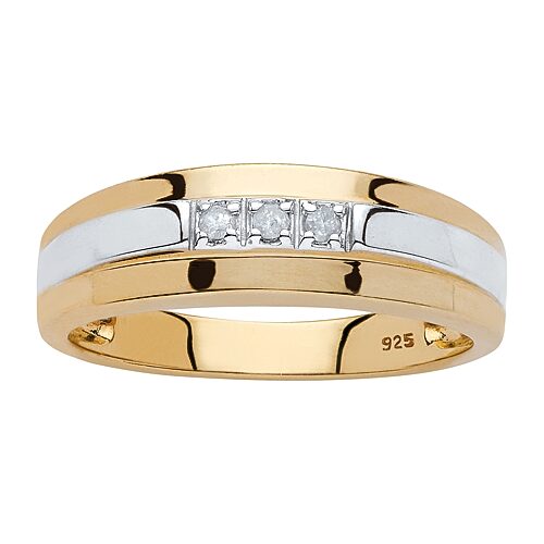 Click here for Mens 2.5MM Diamond Accent Natural White Diamond 18... prices