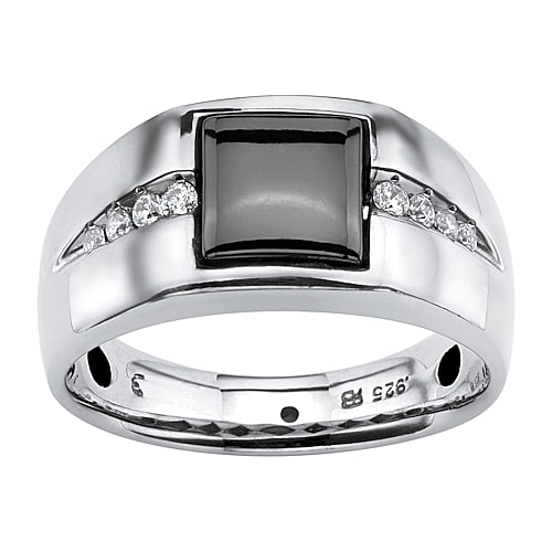 Click here for Mens Genuine Gray Hematite Fashion Ring  13  White prices