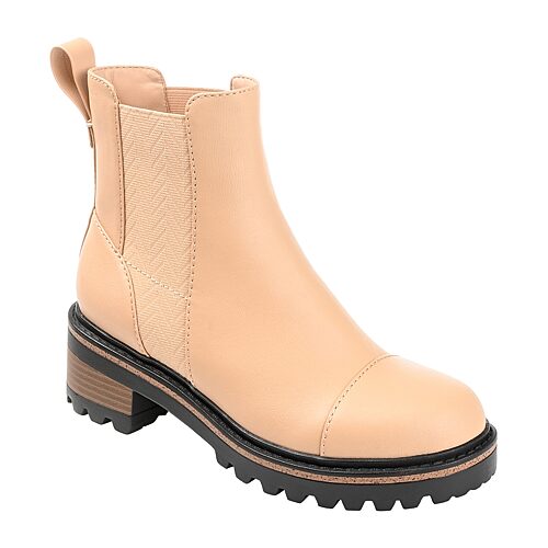 Journee Collection Womens Mirette Stacked Heel Booties  11 Medium  White