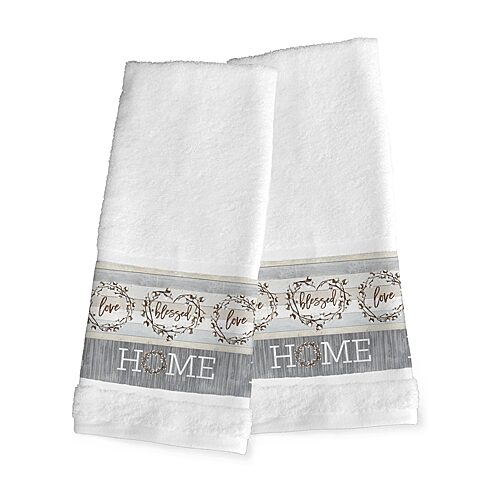 Click here for Laural Home Loving 2-pc. Hand Towel  One Size  Gra... prices
