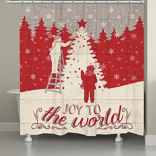 Click here for Laural Home Joy To The World Shower Curtain  One S... prices