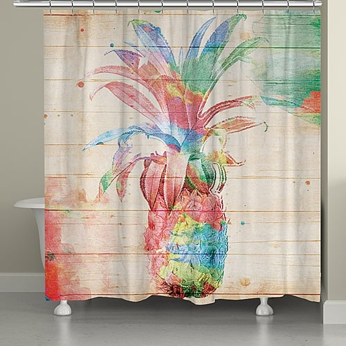 Click here for Laural Home Colorful Pineapple Shower Curtain  One... prices