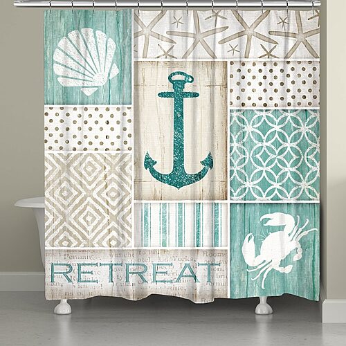 Click here for Laural Home Coastal Retreat Shower Curtain  One Si... prices