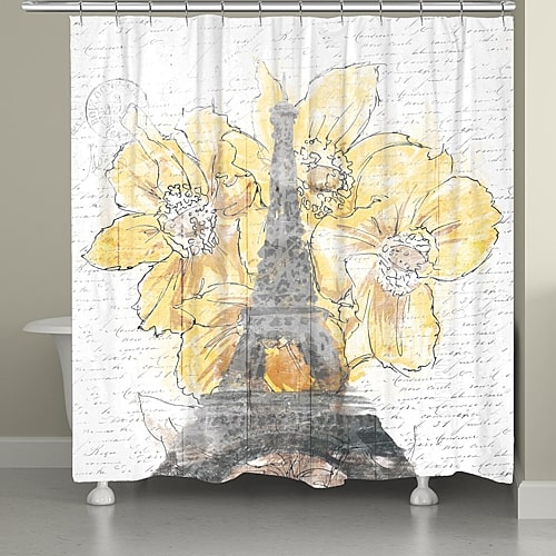 Click here for Laural Home Daffodil Blooms Shower Curtain  One Si... prices