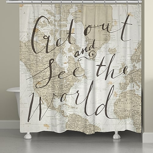 Click here for Laural Home See The World Shower Curtain  One Size... prices
