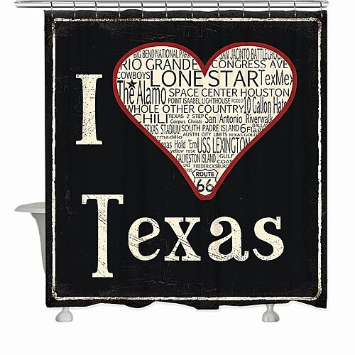 Click here for Laural Home I Love Texas Shower Curtain  One Size... prices