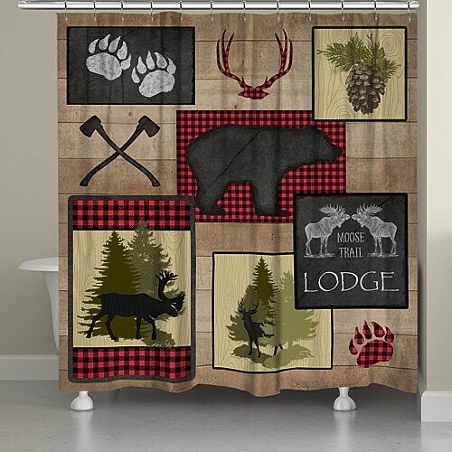 Click here for Laural Home Lumberjack Plaid Shower Curtain  One S... prices