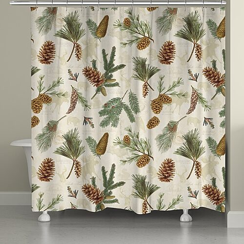 Click here for Laural Home Pinecone Shower Curtain  One Size  Bei... prices