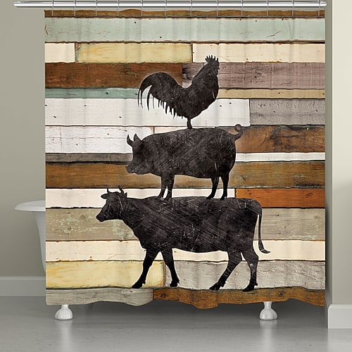 Click here for Laural Home Farmhouse Animals Shower Curtain  One... prices
