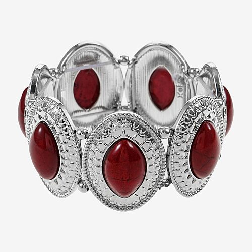 Mixit Womens Red Stretch Bracelet  One Size  Red