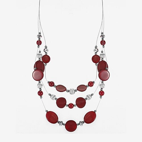 Mixit Silver Tone Womens Jewelry Set  One Size  Red