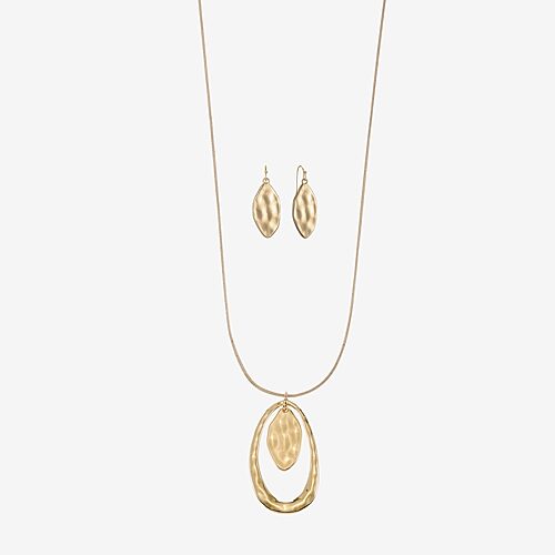 Click here for Liz Claiborne Orbital Pendant Necklace And Drop Ea... prices