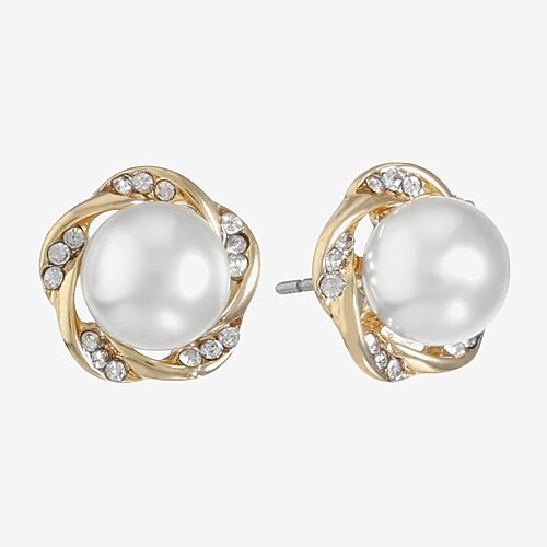 Click here for Monet Jewelry White Simulated Pearl 19.5mm Stud Ea... prices