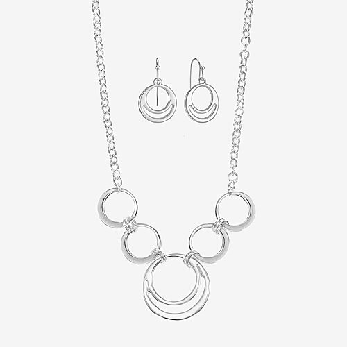 Click here for Liz Claiborne Circle Collar Necklace And Drop Earr... prices
