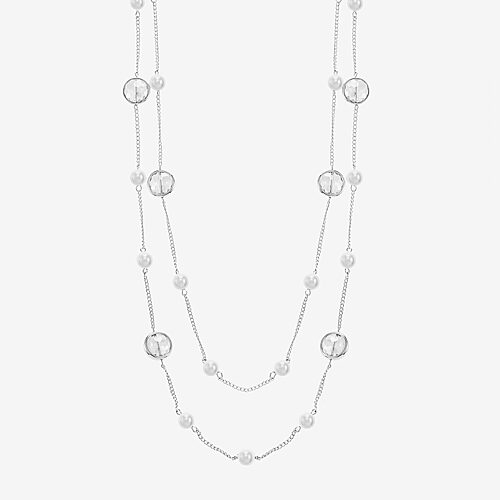 Click here for Monet Jewelry Womens White 32 Inch Strand Necklace... prices