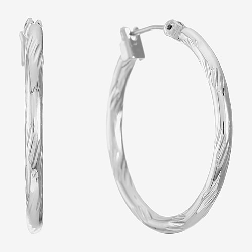 Click here for Liz Claiborne Textured Hoop Earrings  One Size  Gr... prices