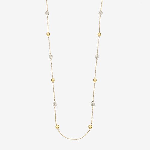 Click here for Monet Crystal PavÃ© Gold-Tone Ball Illusion Neckla... prices