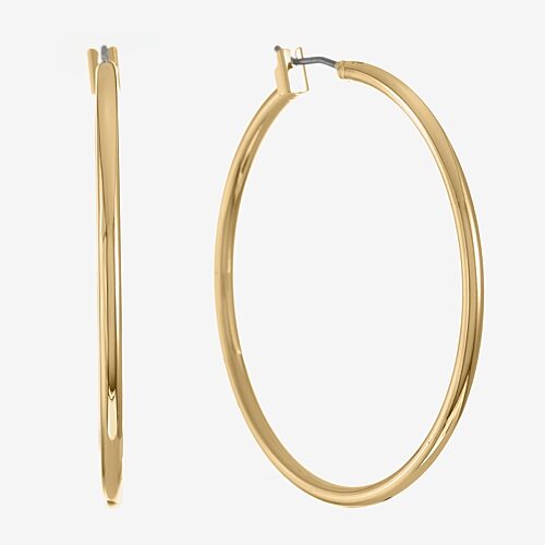 Click here for Monet Gold-Tone Thin Large Hoop Earrings  One Size... prices