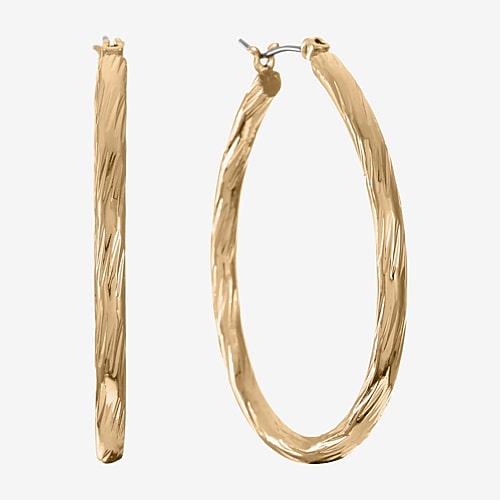 Click here for Monet Gold-Tone Diamond-Cut Hoop Earrings  One Siz... prices